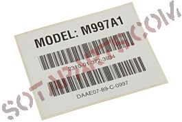 Barcode Aufkleber M997A1